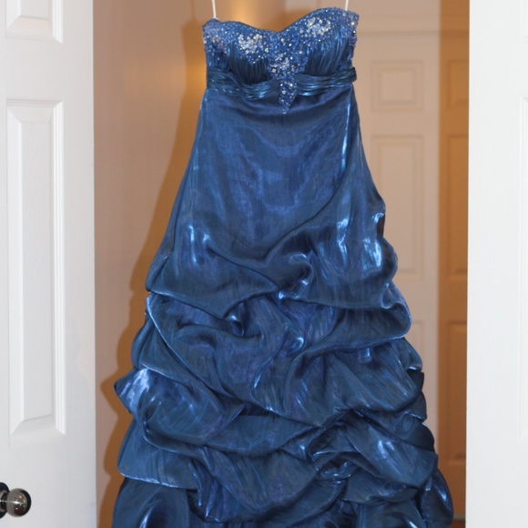 Alyce Designs | Dresses | Sapphire Blue Formal Gown | Poshmark